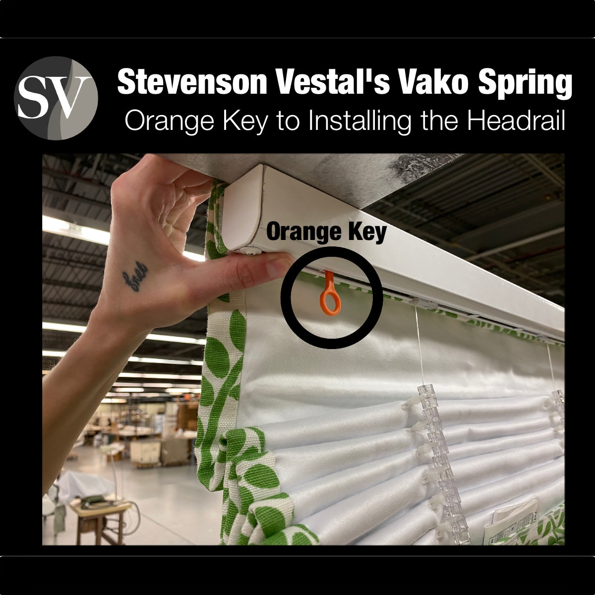 Orange Key On Vako Spring Lift System Headrails - Stevenson Vestal ...