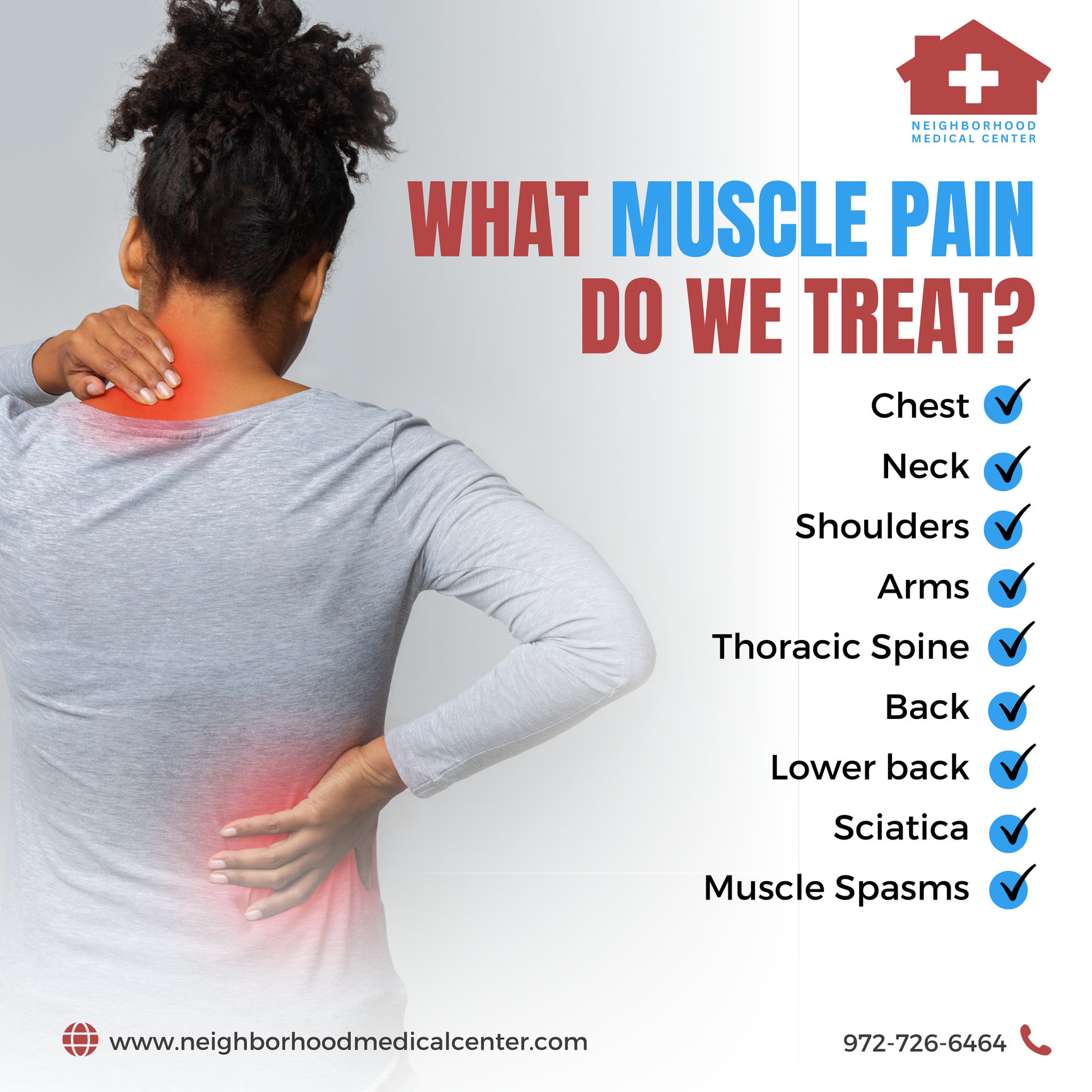 What Muscle Pain Do We Treat in Dallas, Texas - Neighborhood Medical Center