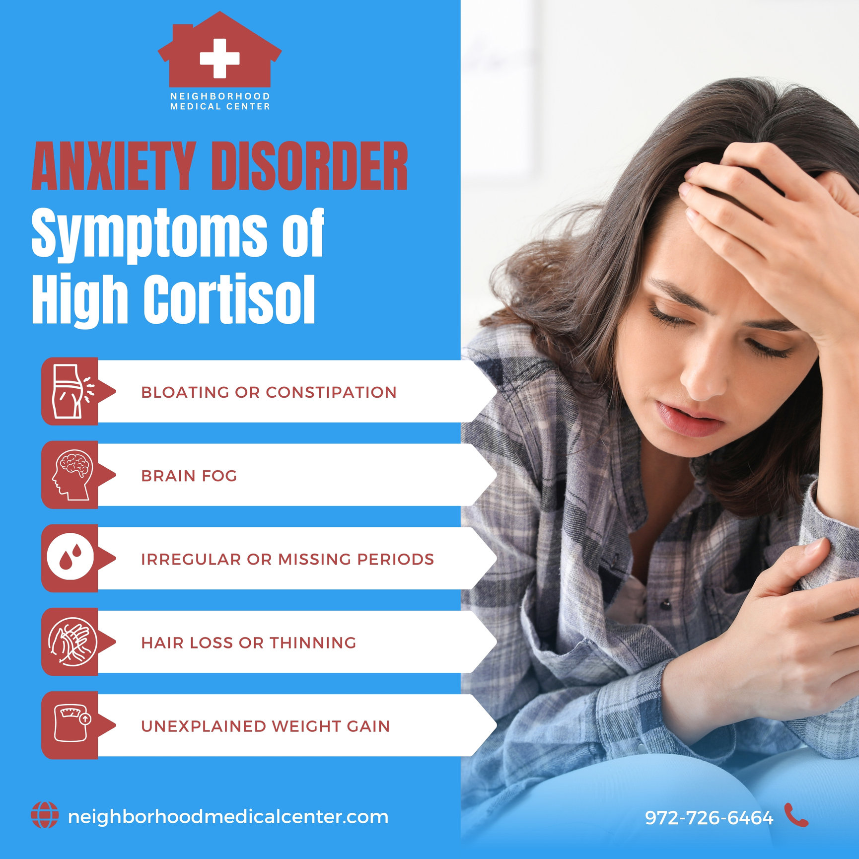 ANXIETY DISORDER - Symptoms of high cortisol in Dallas, Texas ...